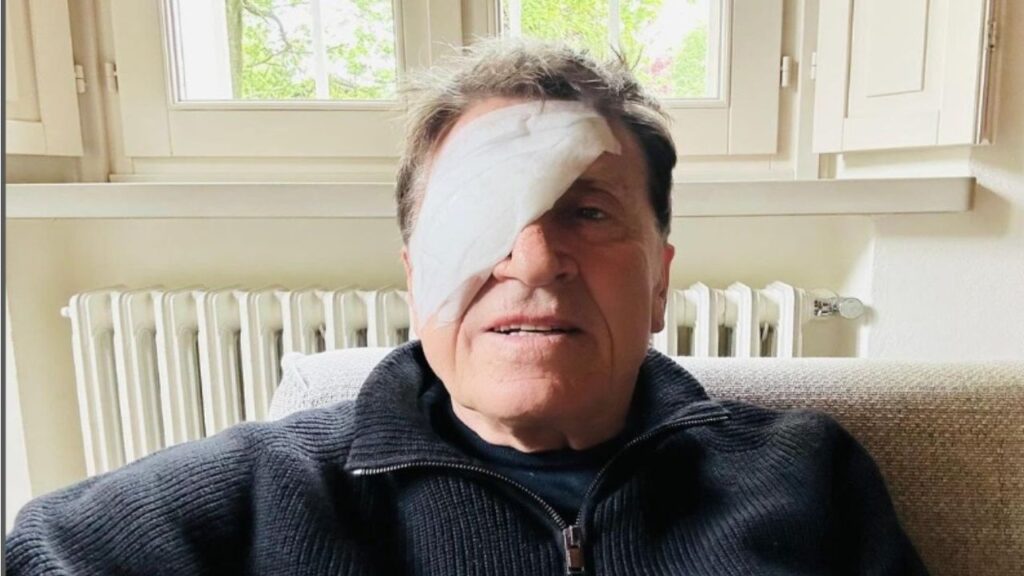 Gianni Morandi, altro spavento: occhio bendato, cos'è successo