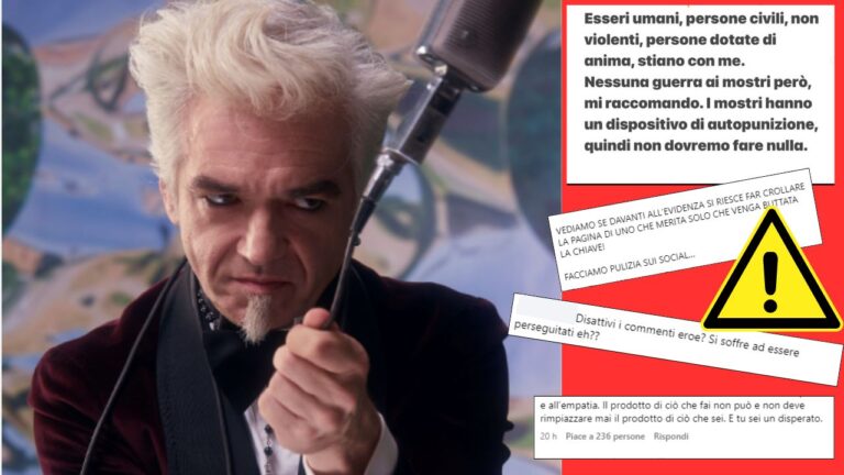 Arriva la risposta di Morgan, poi blocca i commenti e il web si infuria