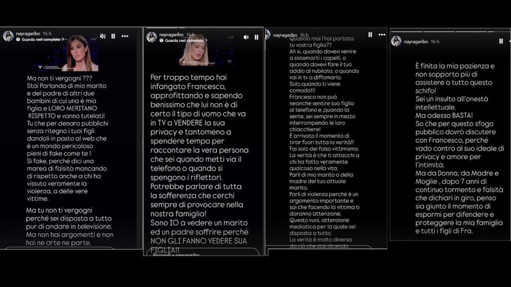 Moglie di Sarcina esplode contro Clizia Incorvaia e cita Eleonora ...